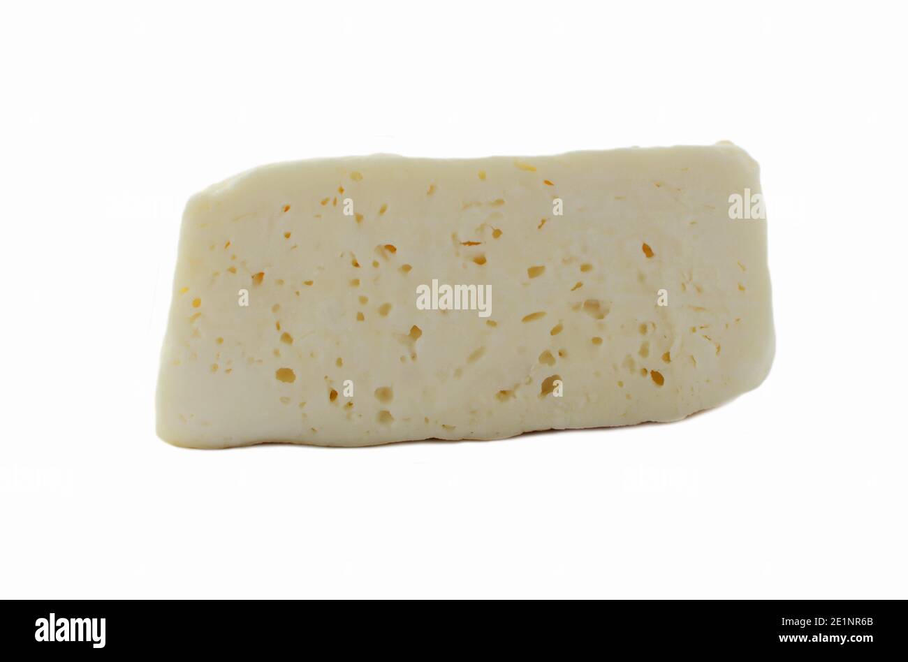 white full-fat cheese isolated on white Stock Photo - Alamy