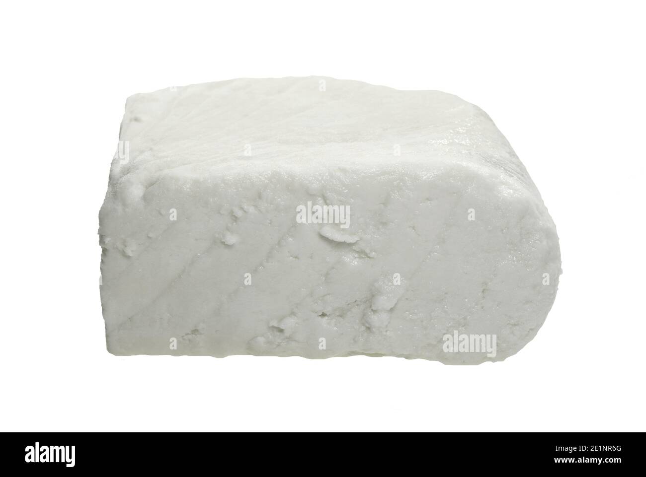 white full-fat cheese isolated on white Stock Photo - Alamy