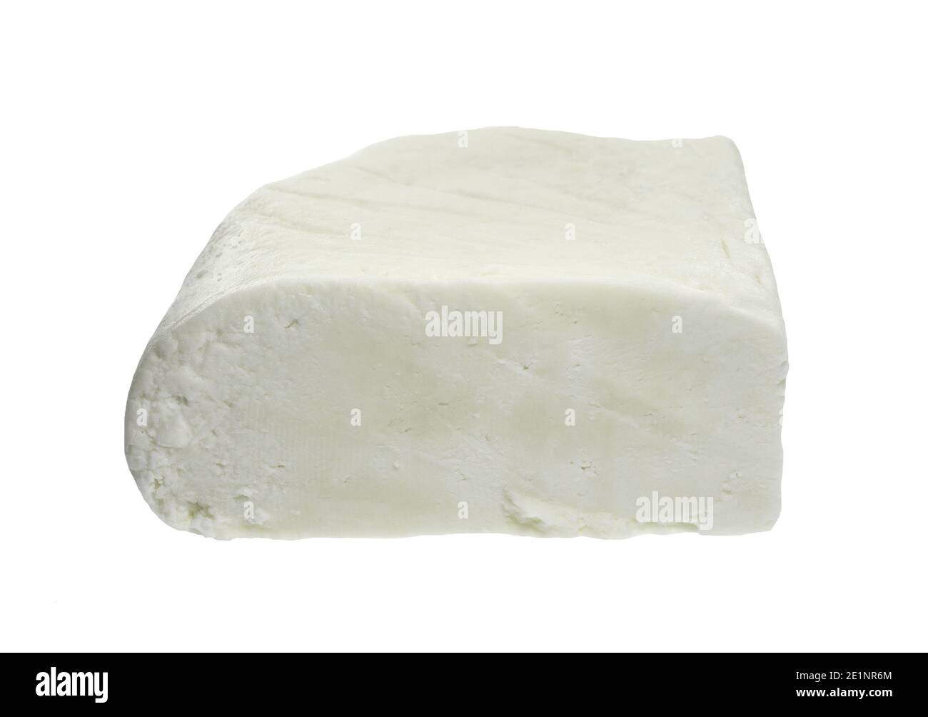 white full-fat cheese isolated on white Stock Photo - Alamy
