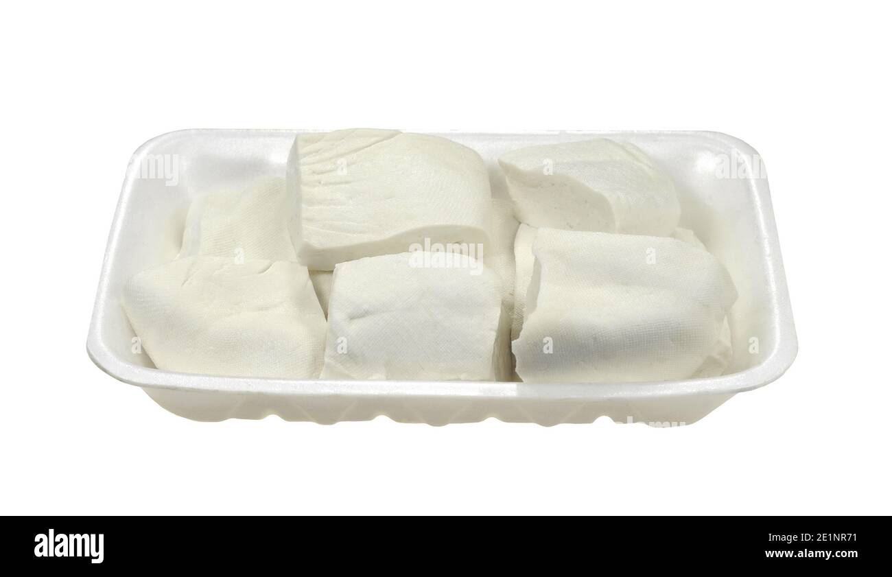 white full-fat cheese isolated on white Stock Photo - Alamy