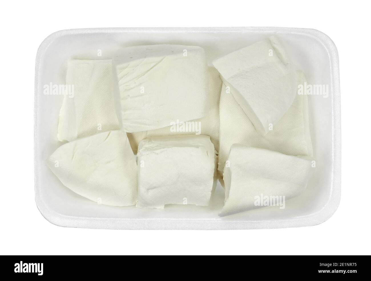white full-fat cheese isolated on white Stock Photo - Alamy