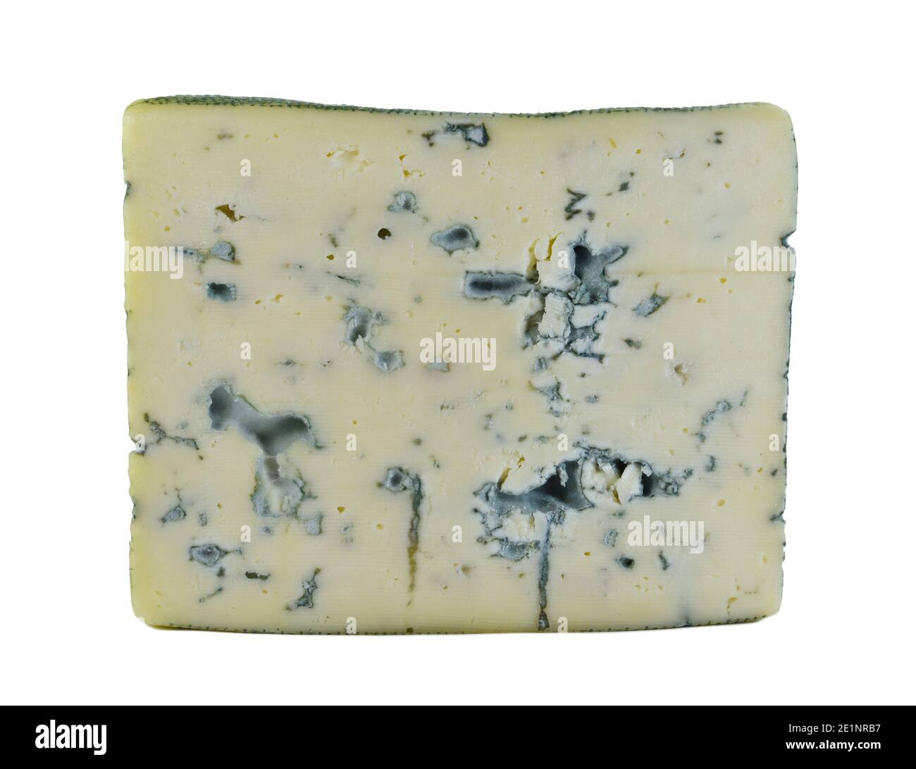 sliced blue cheese isolated on white Stock Photo - Alamy