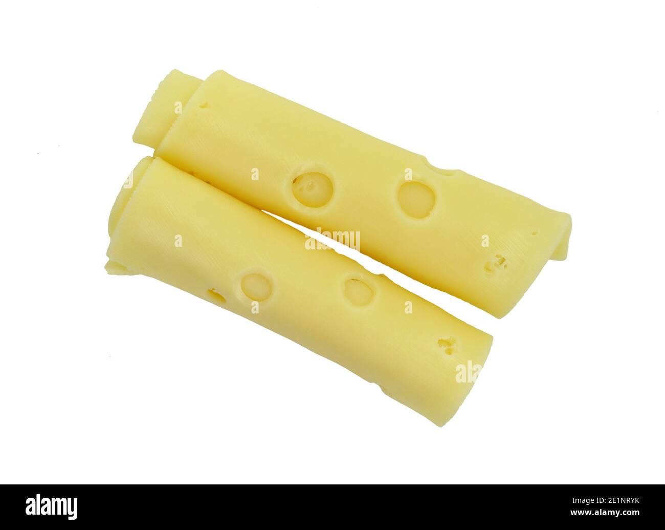 Cheese rolled on white Stock Photo - Alamy