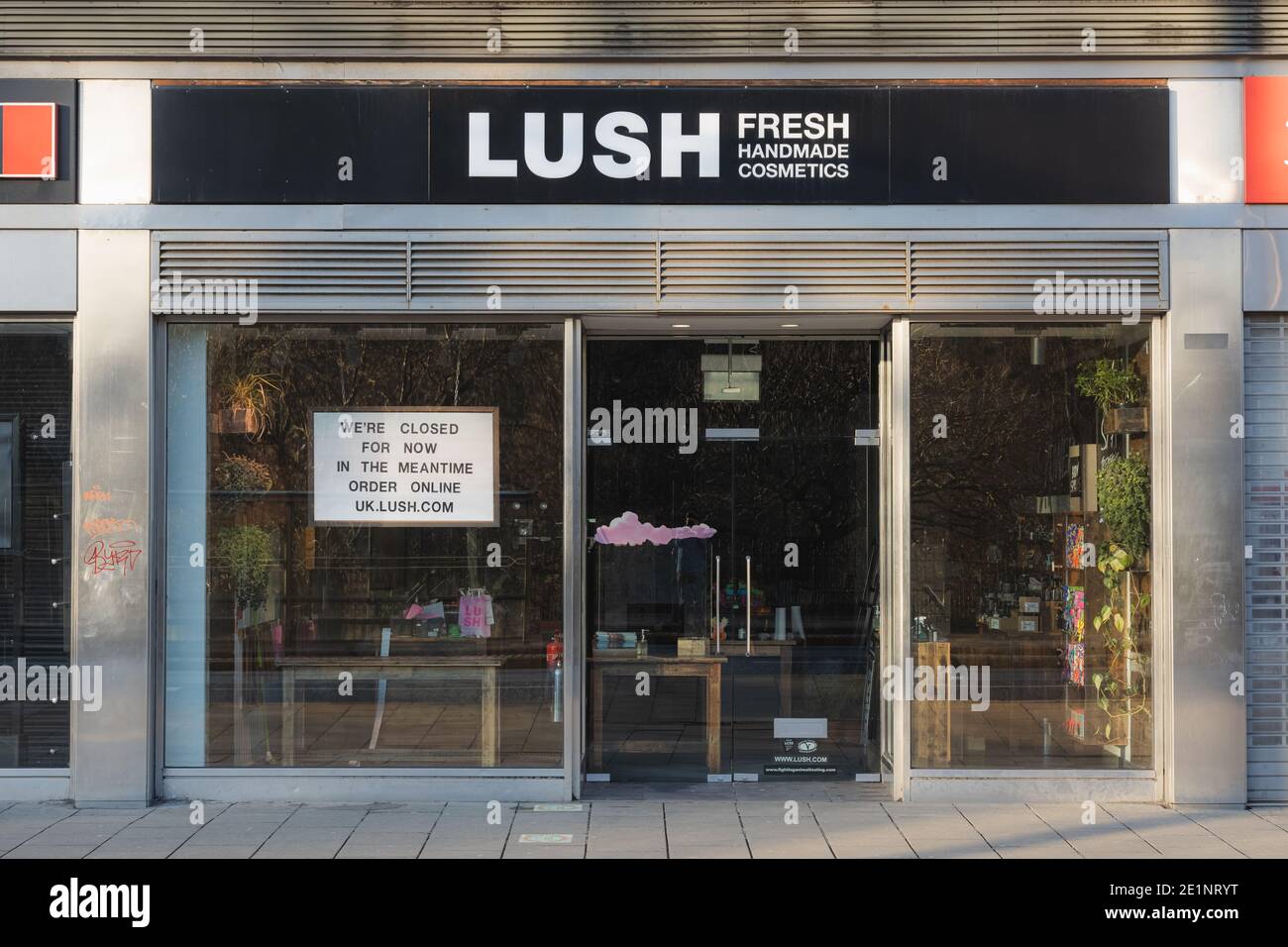 Edinburgh, Scotland - January 8 2021: The British cosmetics chain Lush ...