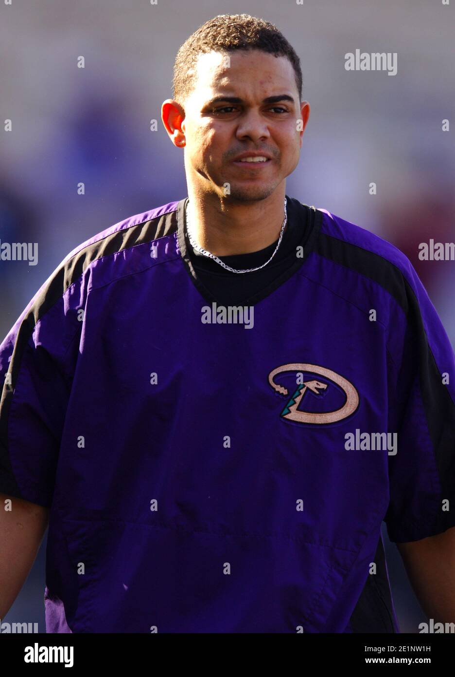 Alex Cintron of the Arizona Diamondbacks during batting practice before ...
