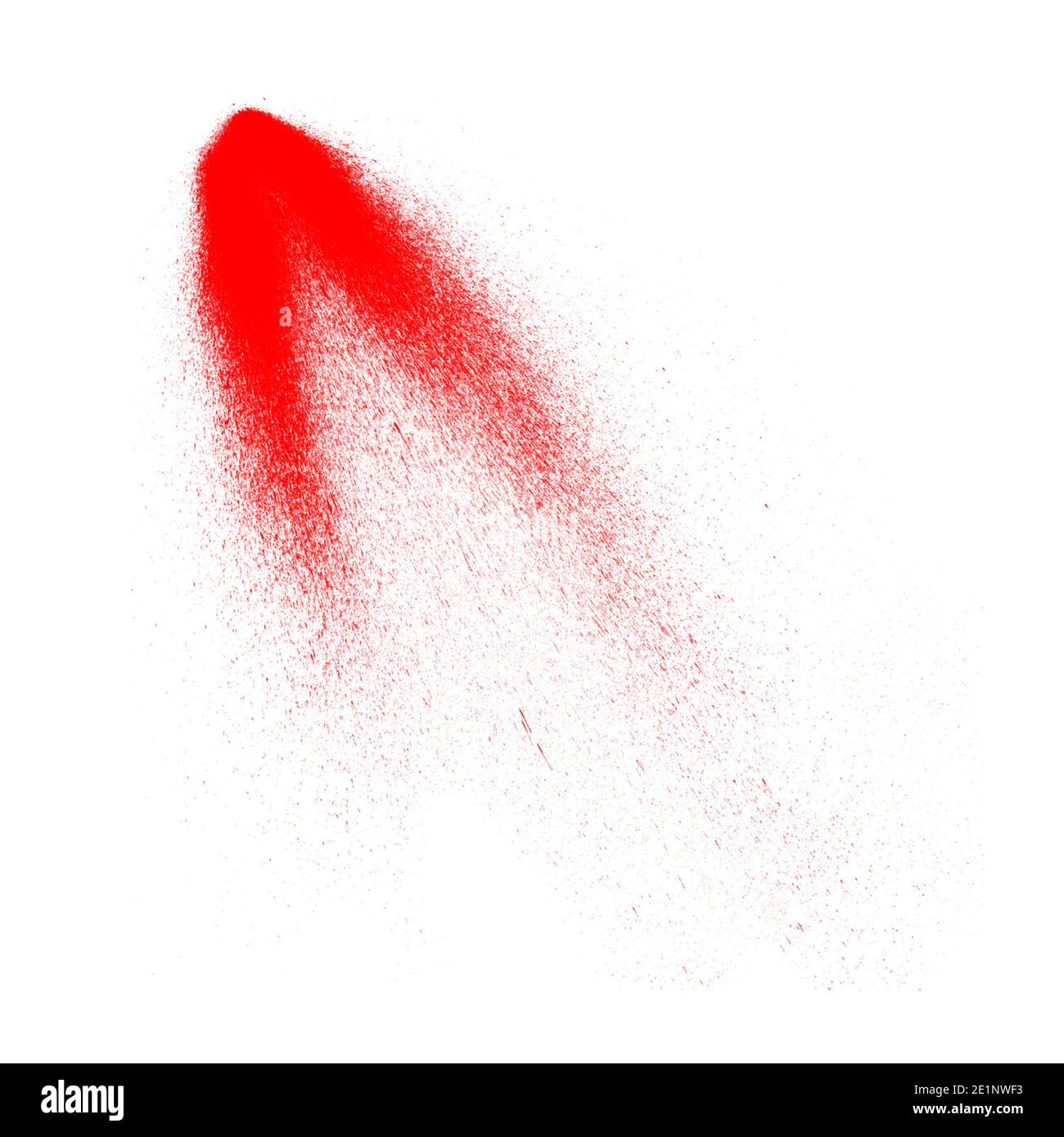 Abstract red paint splash brush isolated on white background for art ...