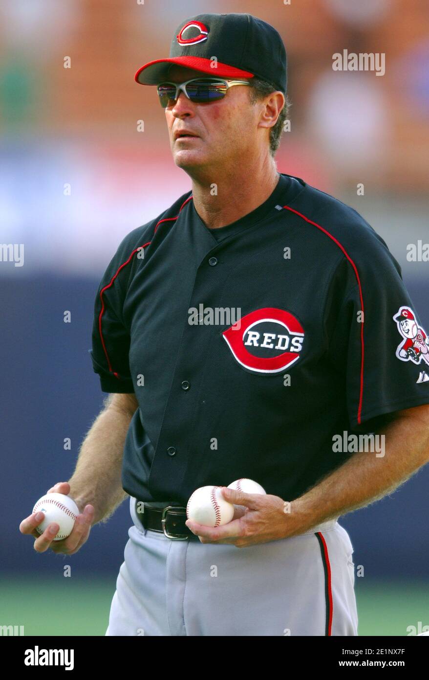 Cinncinnati Reds manager Jerry Narron during batting practice before ...