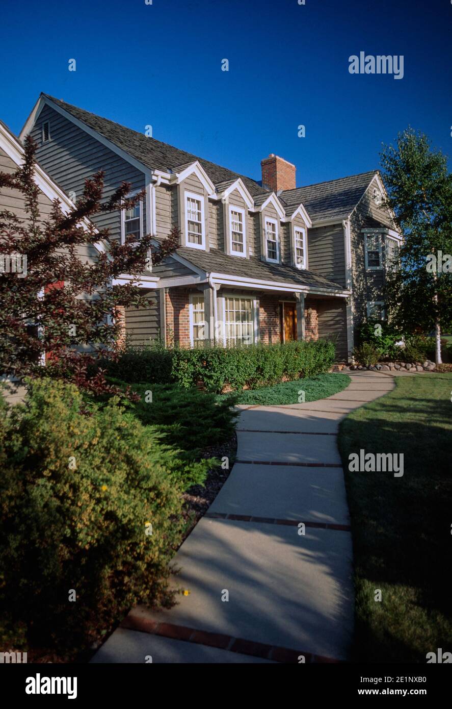 1990s house chimney hi-res stock photography and images - Alamy