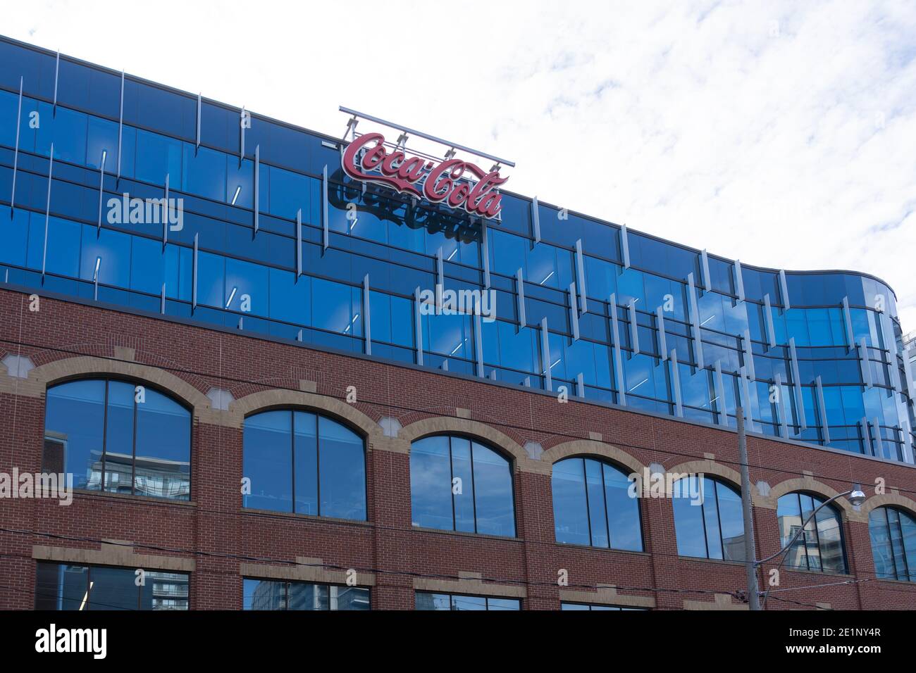 Coca-Cola sign is seen on the Coca-Cola Canada head office building in Toronto Stock Photo - Alamy