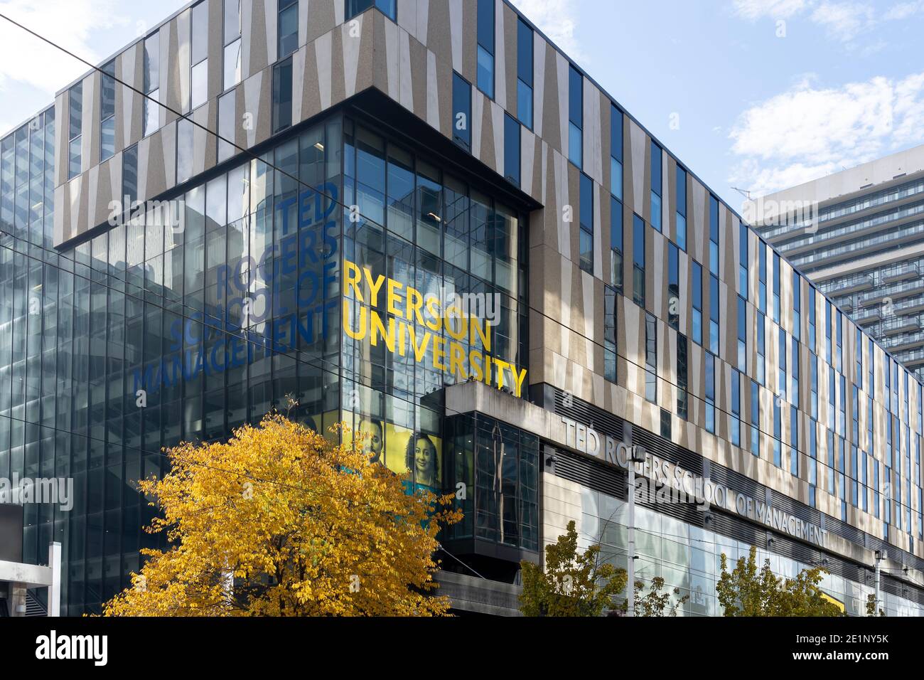 Toronto, Canada-November 9, 2020: Ryerson University building is shown ...