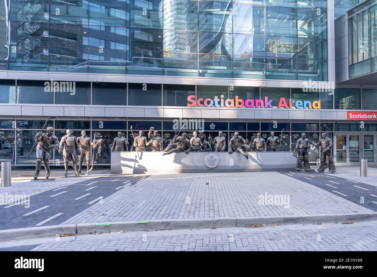 14 life-sized statues of former Maple Leaf players on Legends Row ...