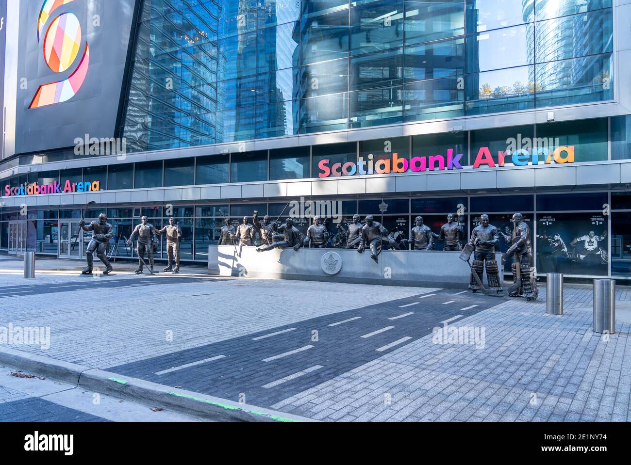 14 life-sized statues of former Maple Leaf players on Legends Row ...