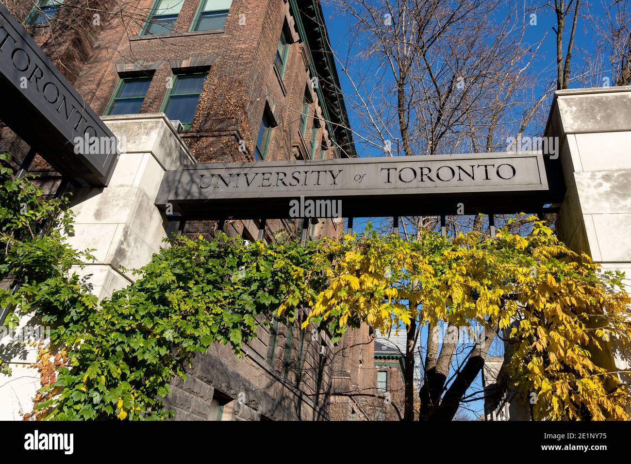 Close up of University of Toronto sign at St. George Campus Stock Photo ...