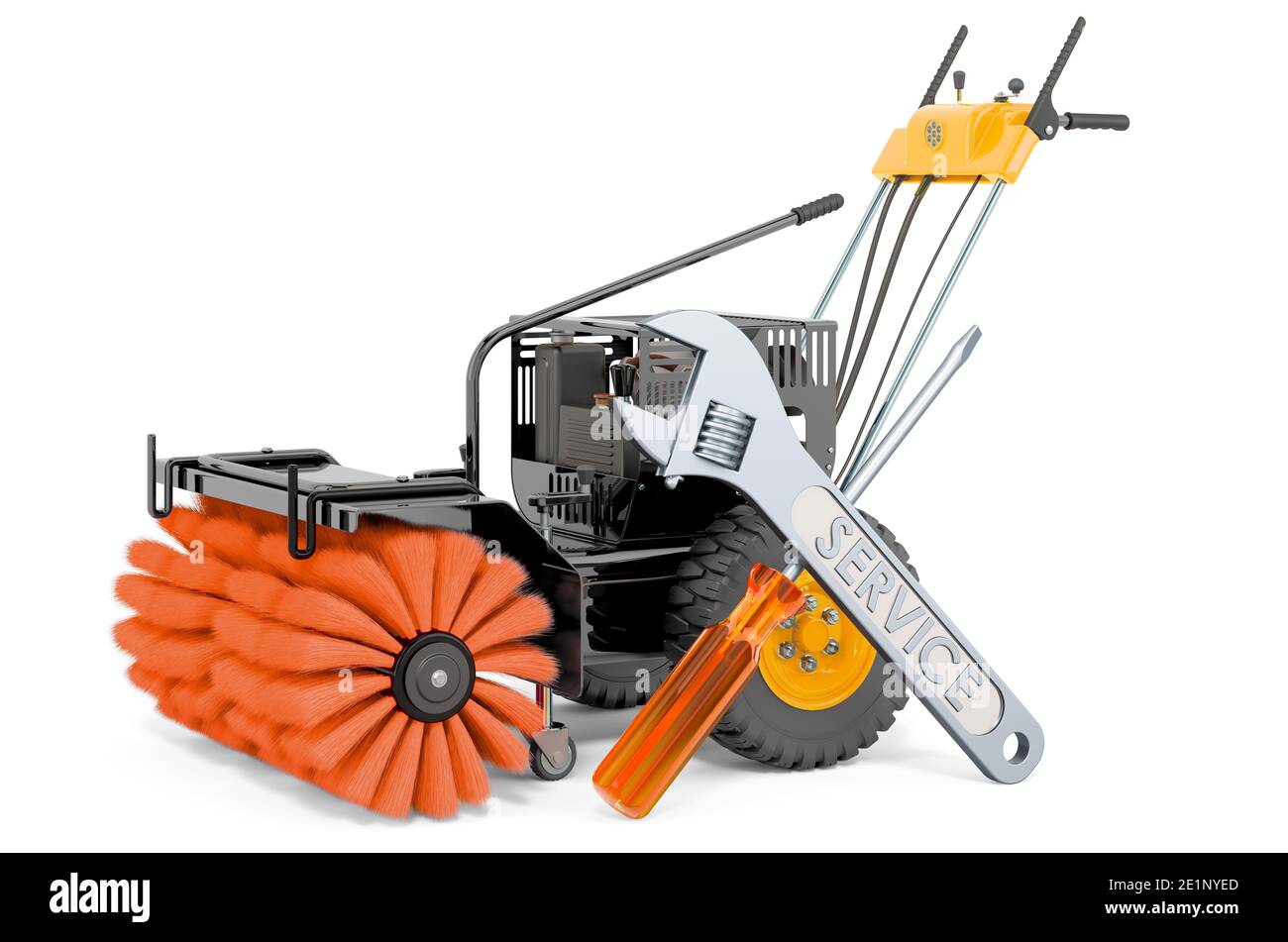 Service and repair of Snow Sweeper Power Brush Broom Industrial, 3D ...