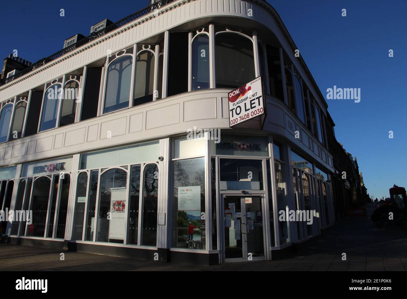 To Let Sign Above the Entrance to a Branch of High Street Bank HSBC ...