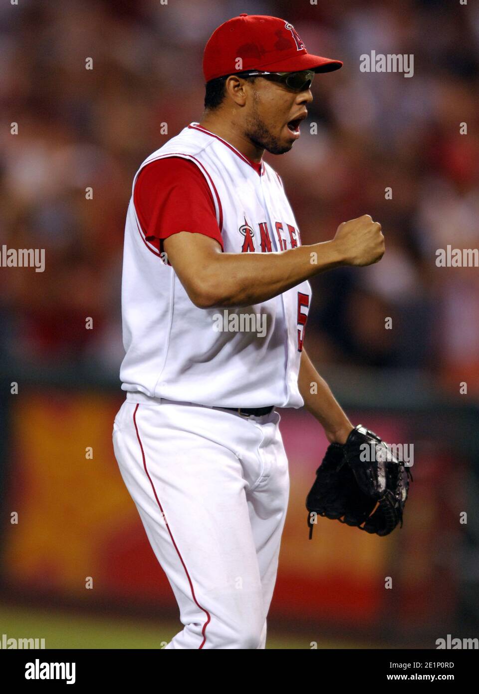 Los Angeles Angels of Anaheim reliever Francisco Rodriguez celebrates ...