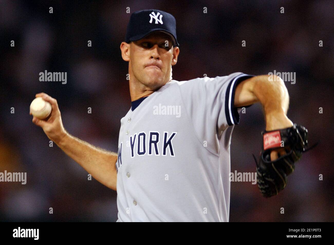 New York Yankees reliever Aaron Small pitches during 8-6 loss to the ...