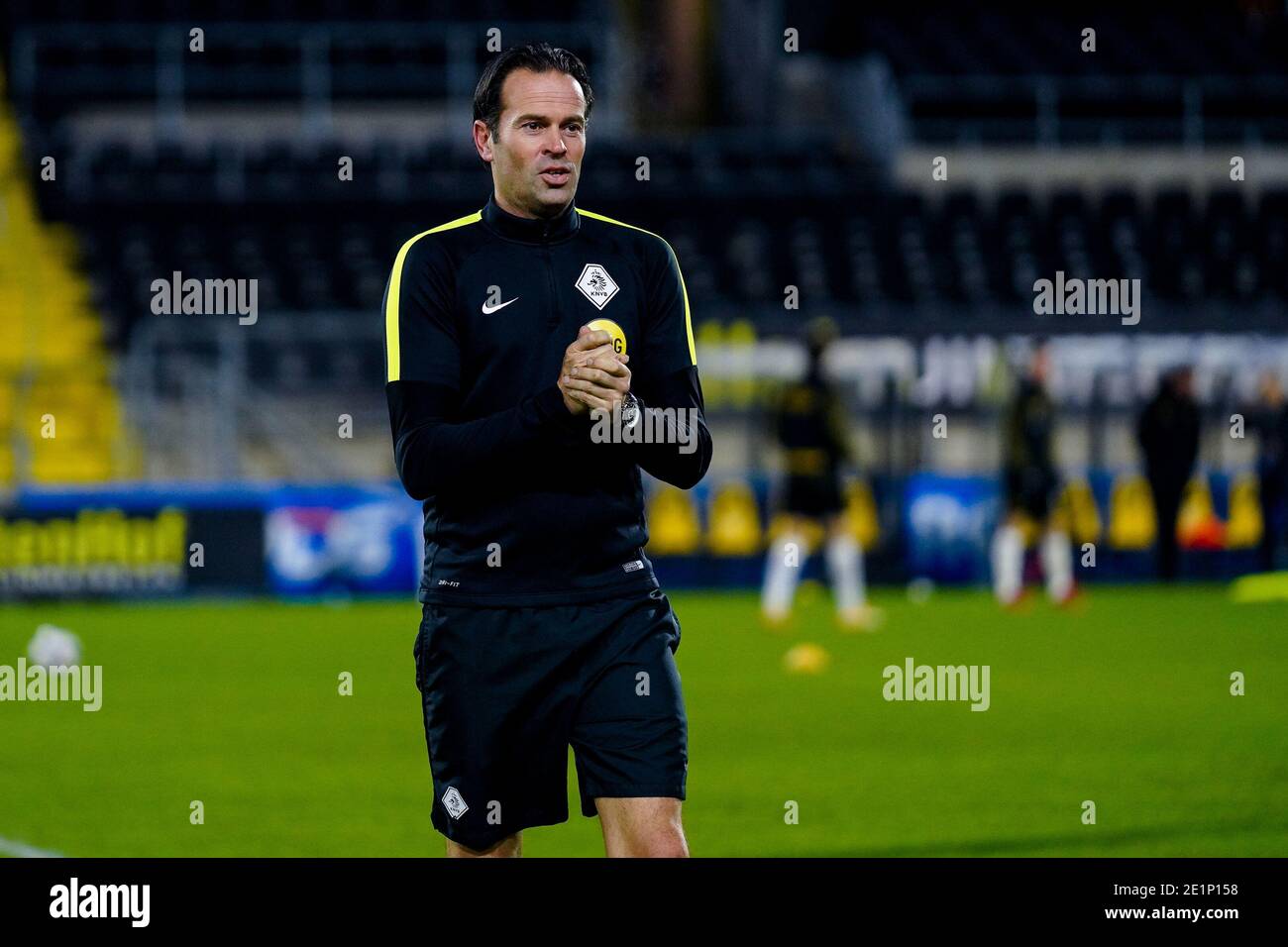 LEEUWARDEN, NETHERLANDS - JANUARY 8: L-R: referee Bas Nijhuis during ...