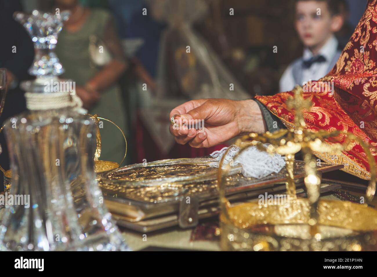 Orthodox wedding ceremony hands hi-res stock photography and images - Alamy