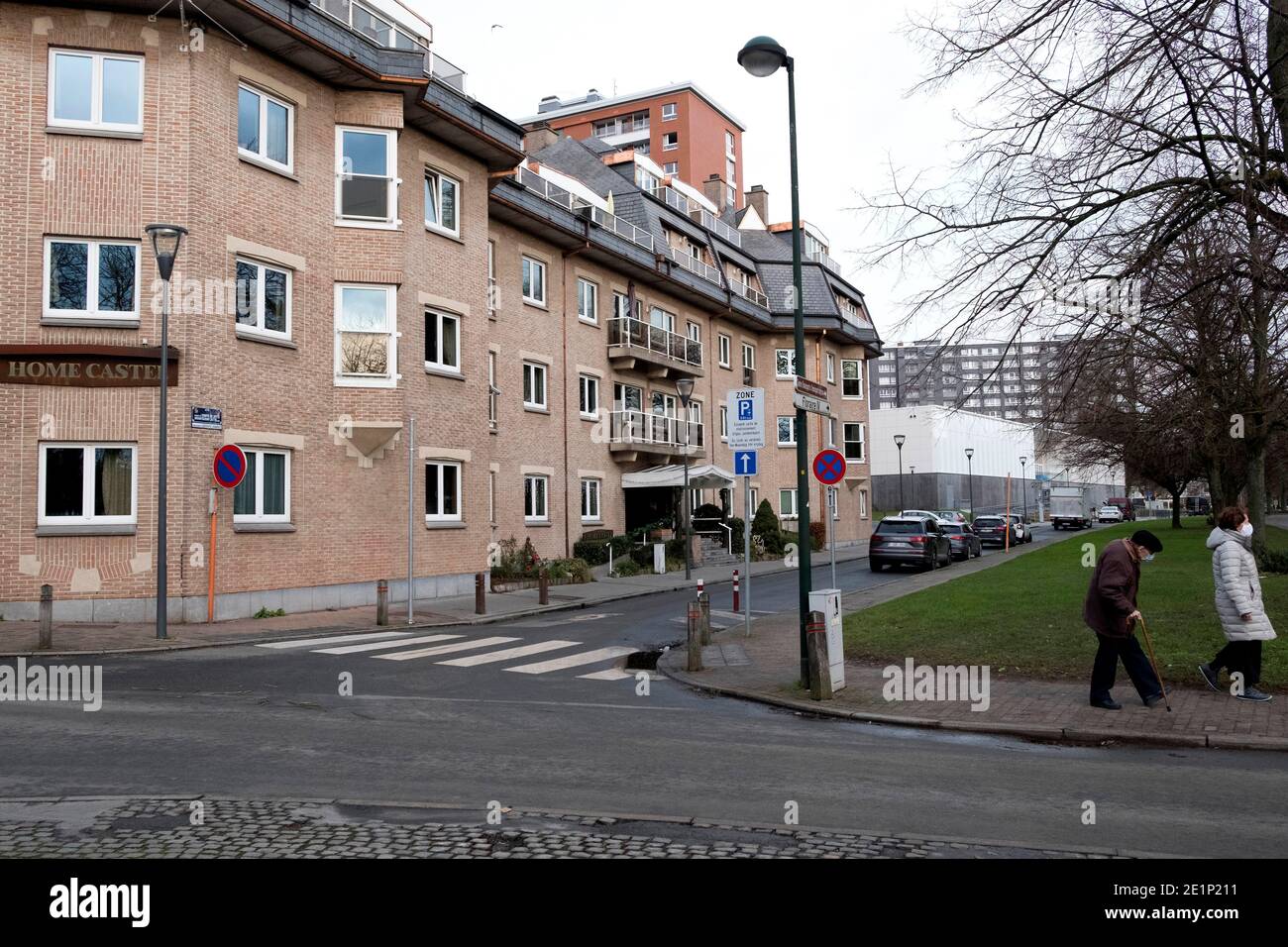 Brussels,Belgium. 7th Jan, 2021. The entrance to the Armonea Home ...