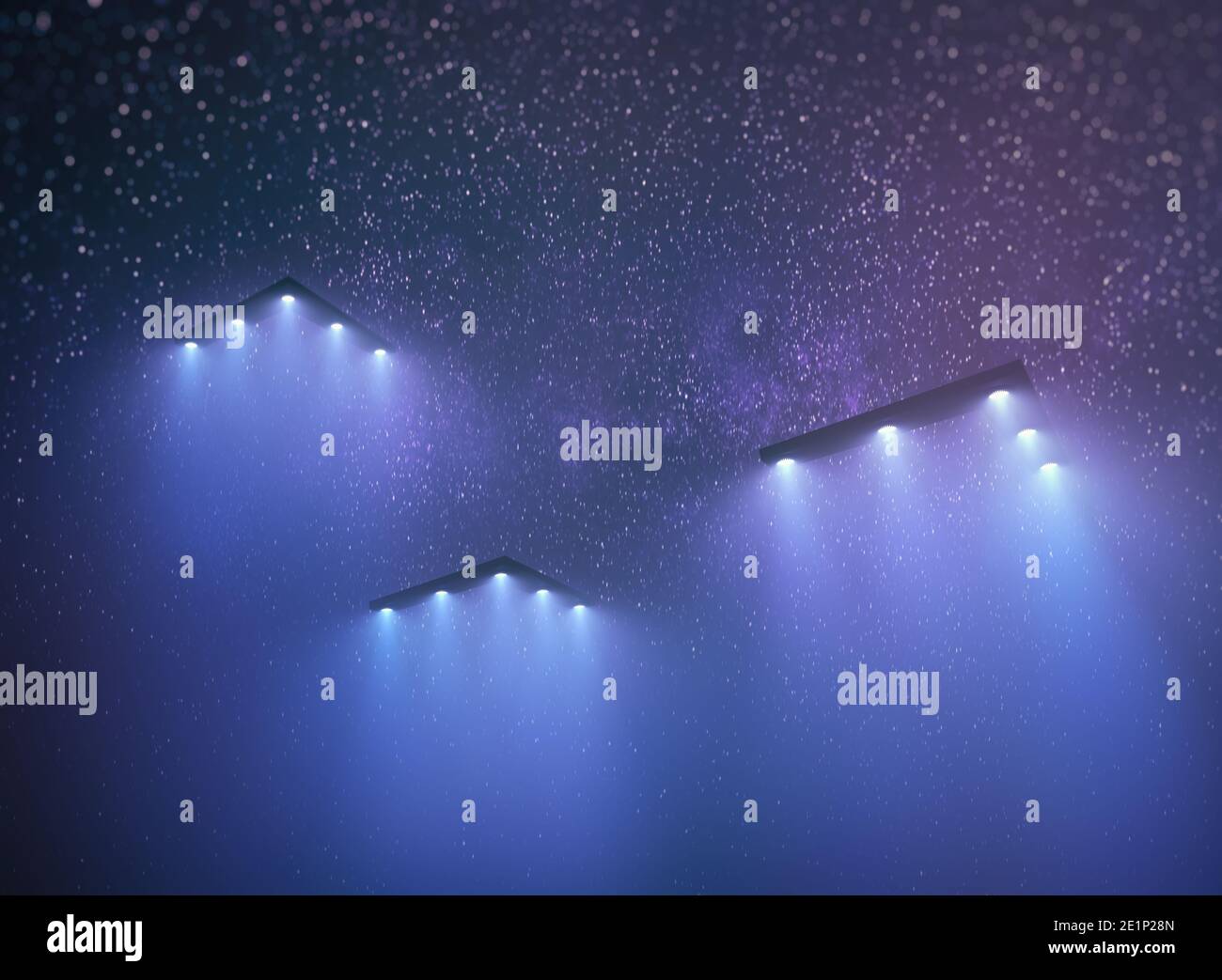 Unidentified flying objects, illustration Stock Photo - Alamy