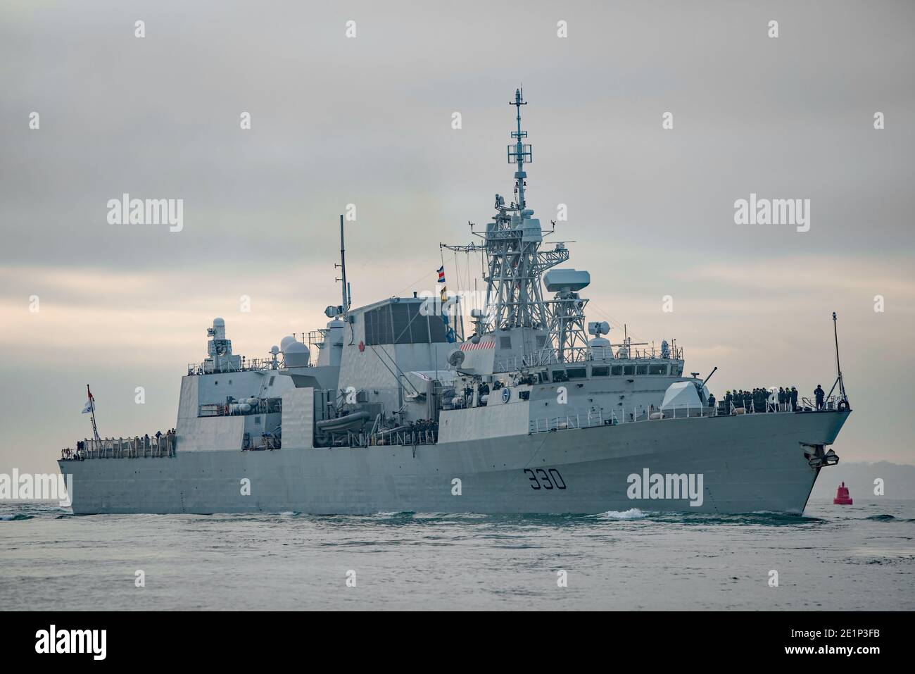 The Royal Canadian Navy frigate HMCS Halifax (FFH330) arriving at ...