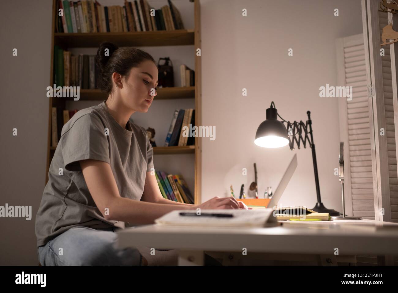 Student typing hi-res stock photography and images - Alamy