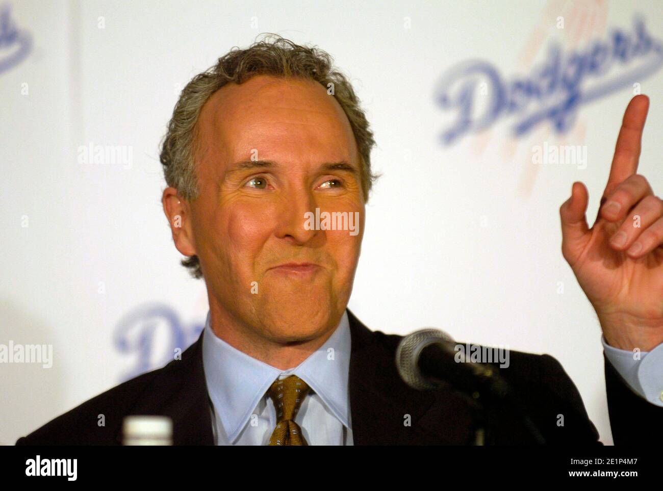 Los Angeles, United States. 29th Jan, 2004. Frank McCourt speaks during ...