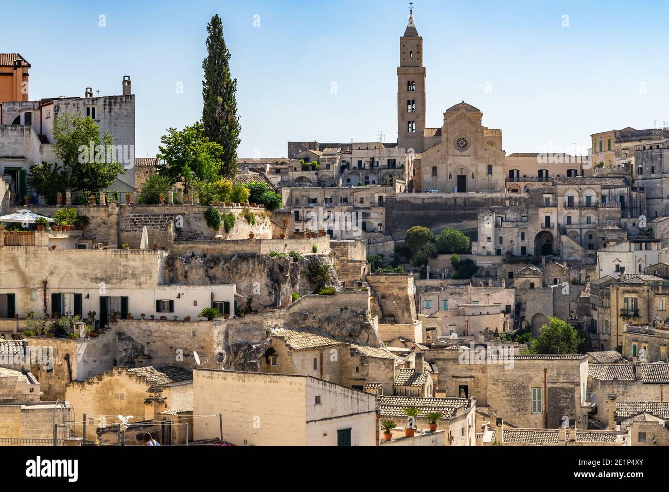 Matera Cathedral on the top of Sassi district, one of the most popular ...