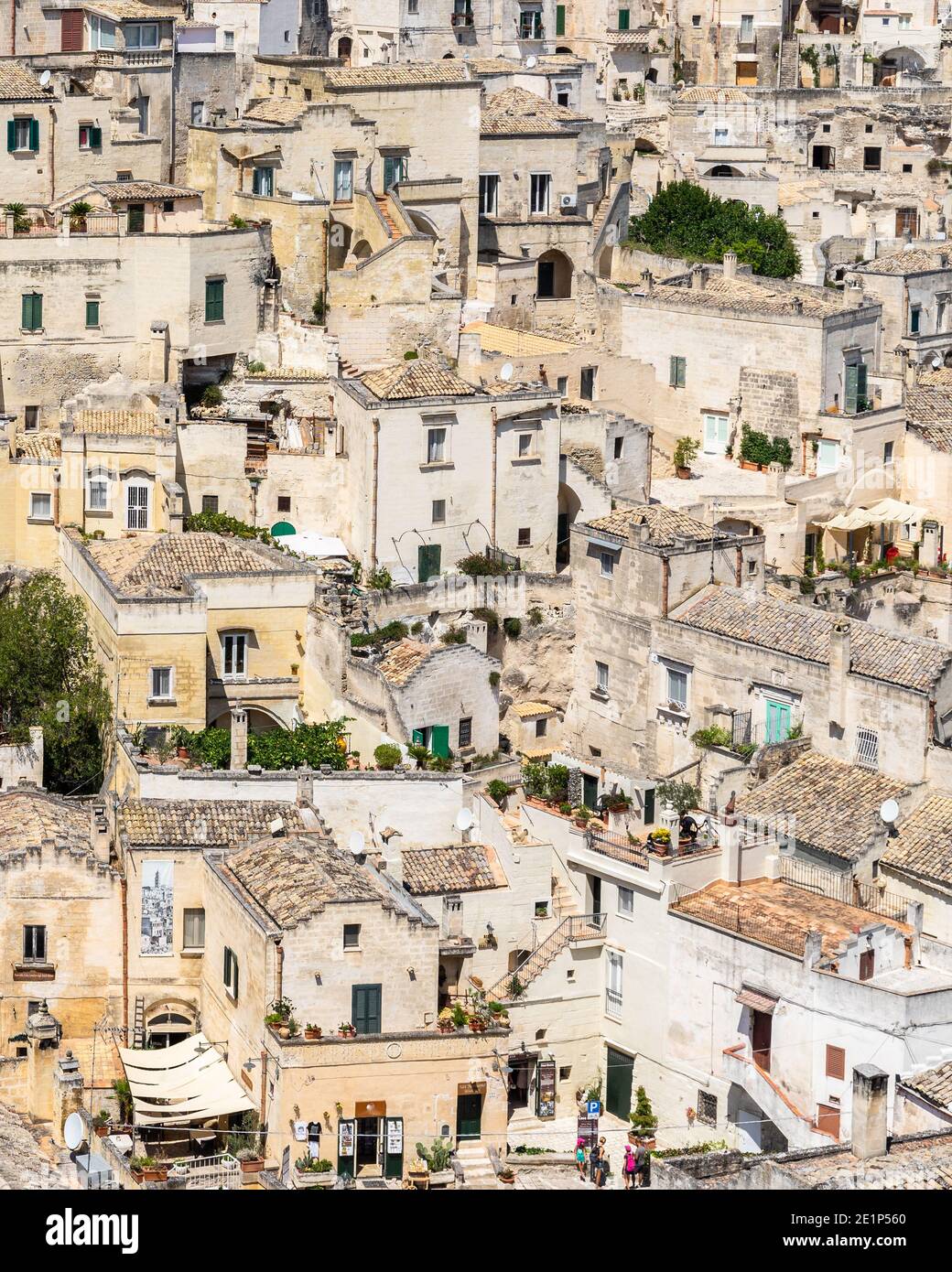 Vertical image of ancient typical houses in Matera old town (Sassi ...