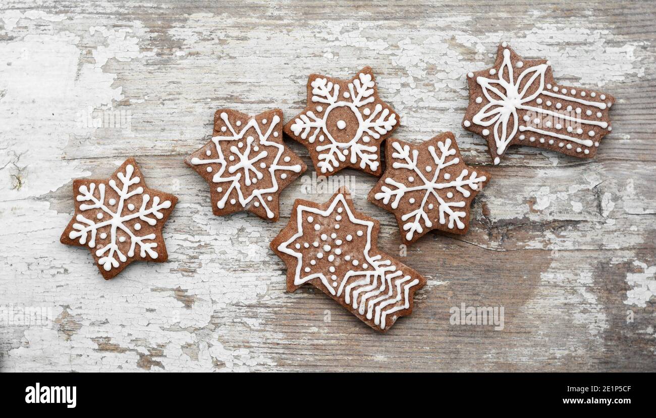 christmas gingerbread isolated on white background Stock Photo - Alamy