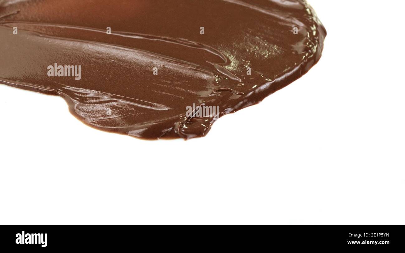 Melted hot chocolate. Drop isolated on white background. Hot melted ...