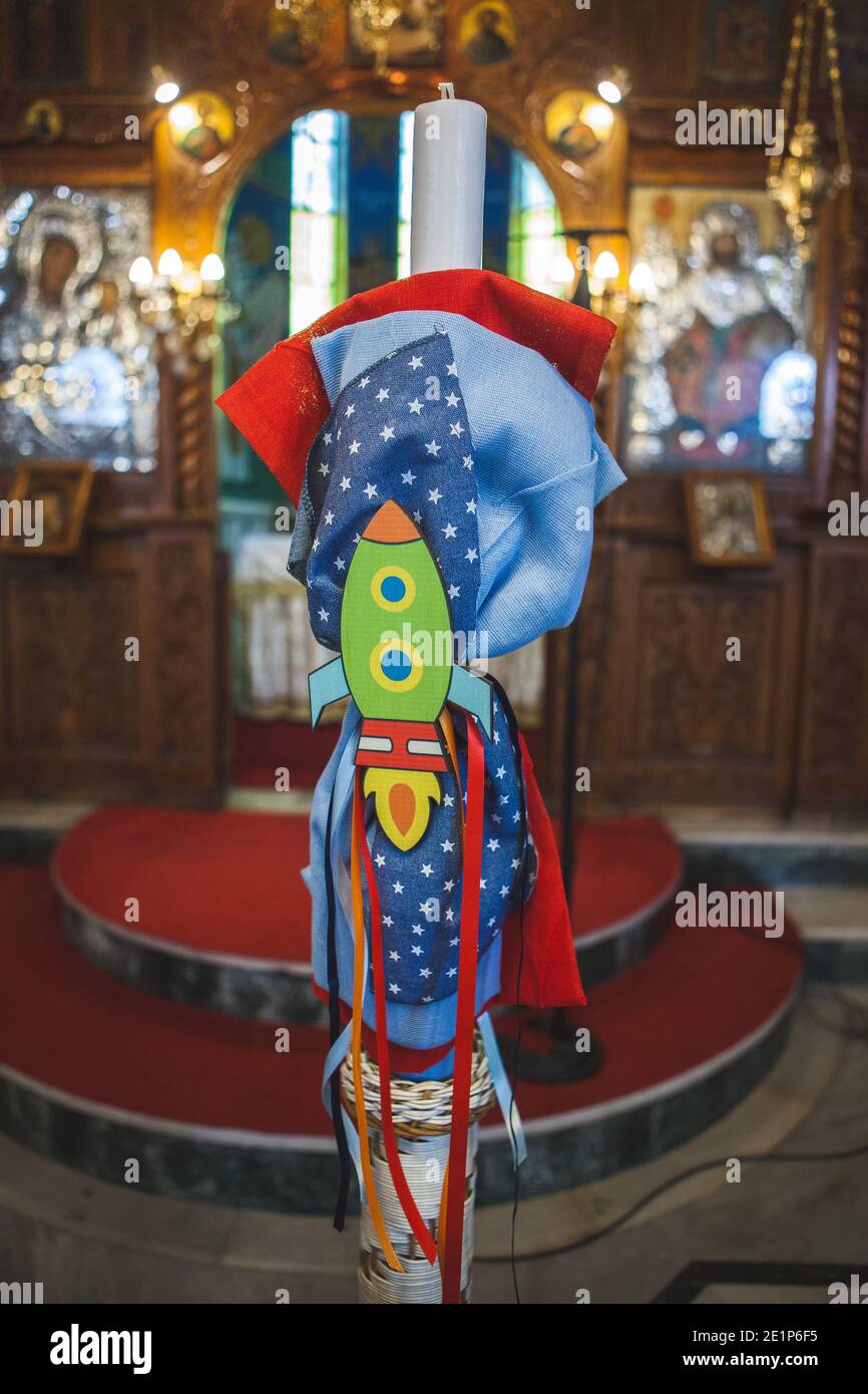 Inside and outside of orthodox church Stock Photo - Alamy