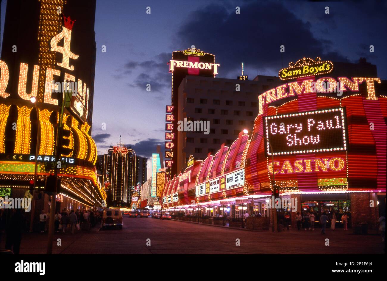 Sam Boyd's Fremont Hotel and Casino on Fremont Street in Downtown Las Vegas, Nevada Stock Photo ...