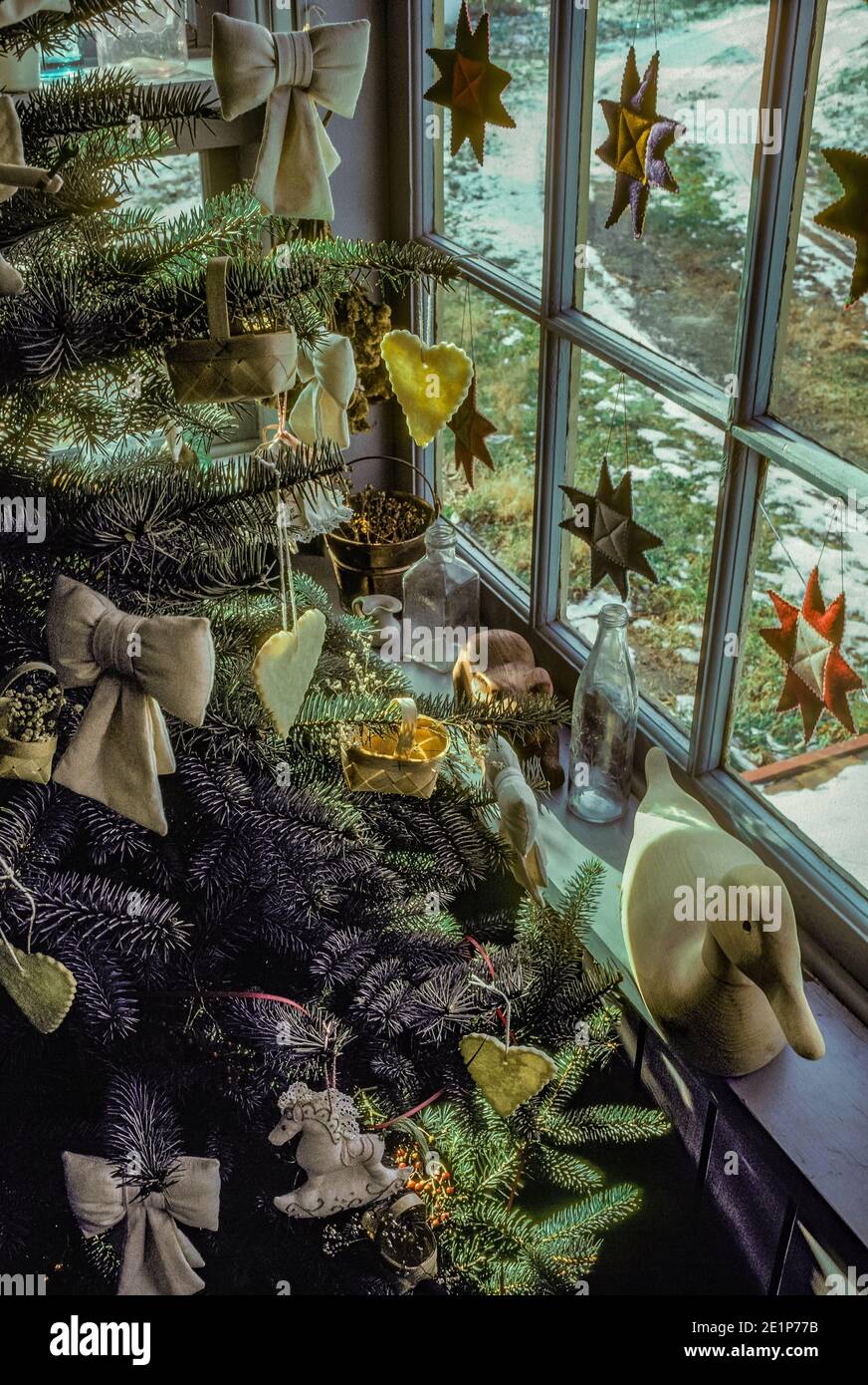 Antique, historical holiday, Christmas decorations Stock Photo - Alamy
