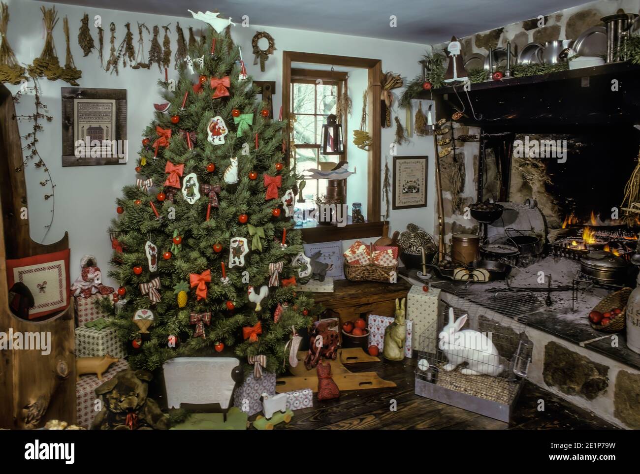 Antique, historical holiday, Christmas decorations Stock Photo - Alamy