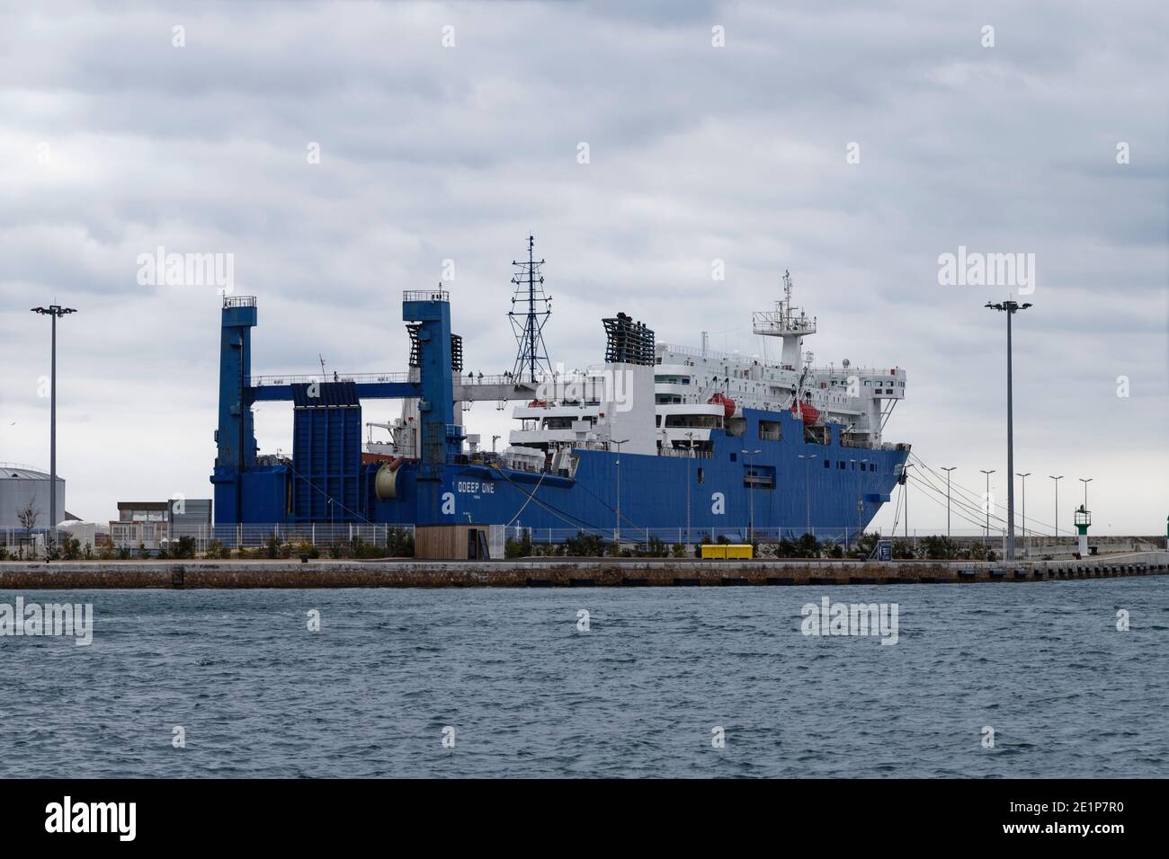 Sete, France. 19th, Oct, 2020. View of the Port of Sete with its boats ...
