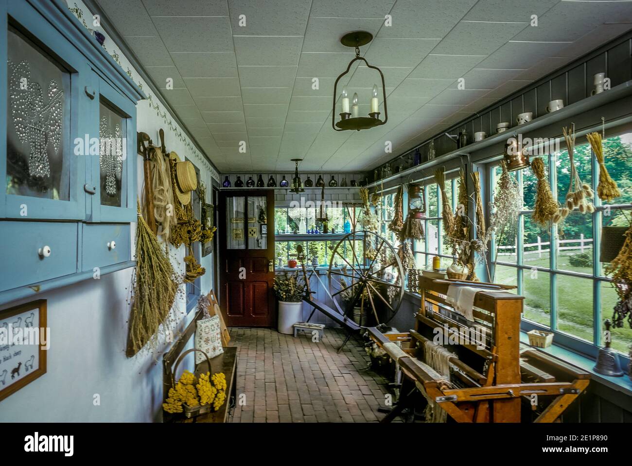 Early american life art, crafts and antiques Stock Photo - Alamy