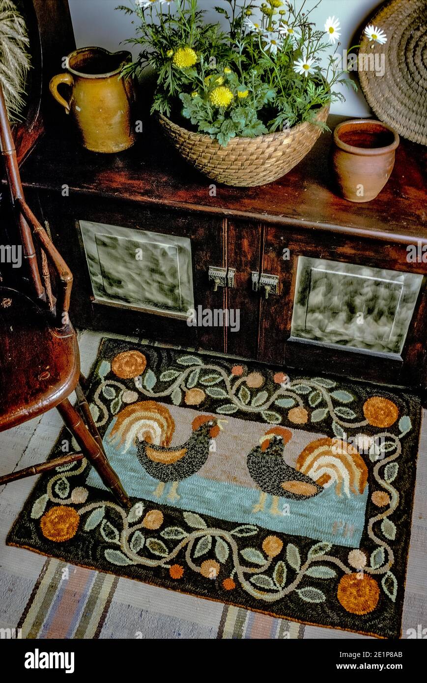 Early american life art, crafts and antiques Stock Photo - Alamy