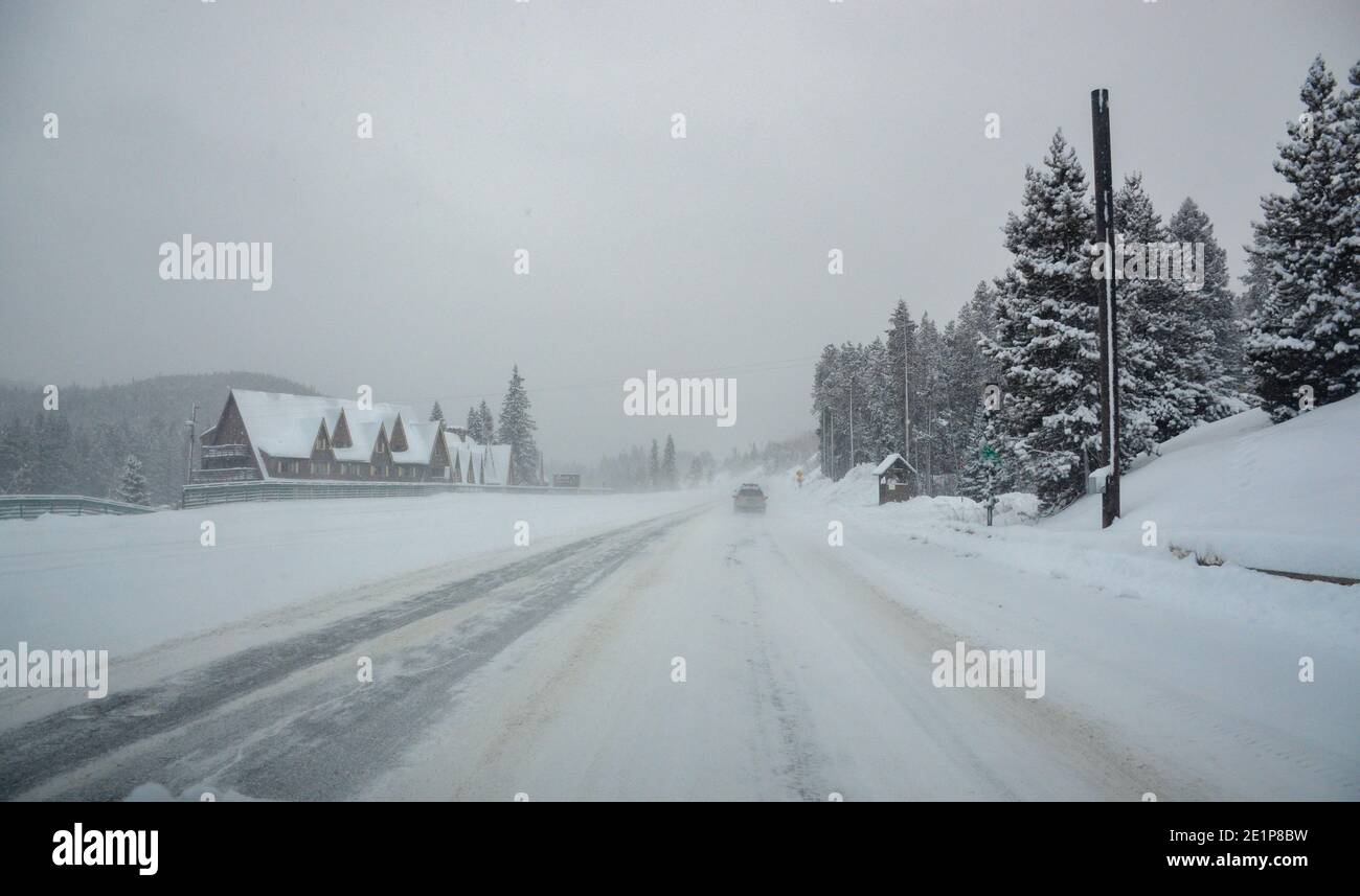Colorado highway winter hi-res stock photography and images - Alamy