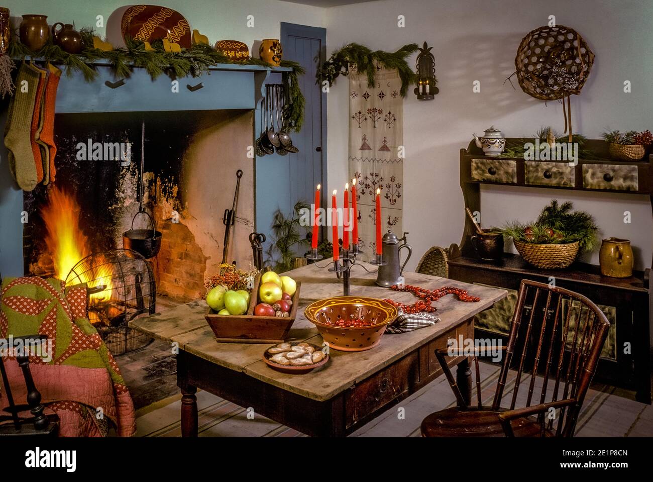 Early american life art, crafts and antiques Stock Photo - Alamy