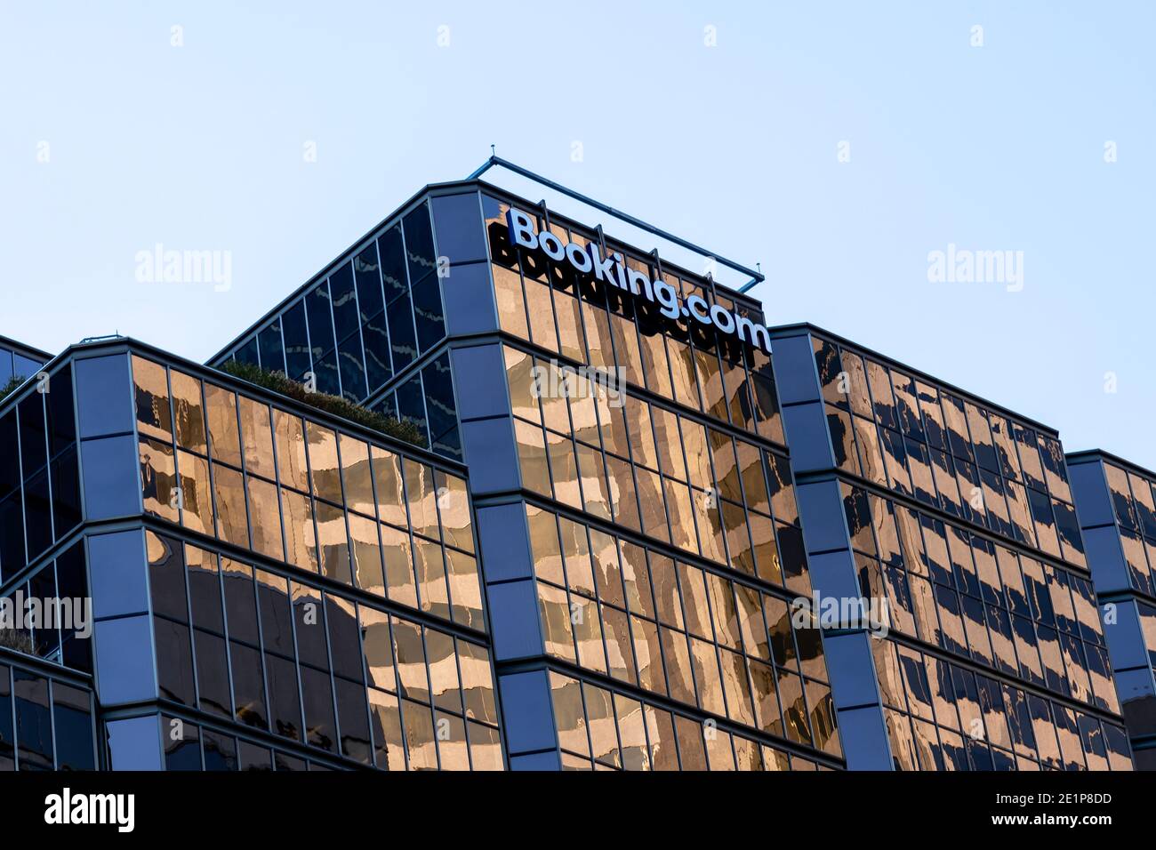 Booking.com sign on the building of their Customer Call Centre in ...