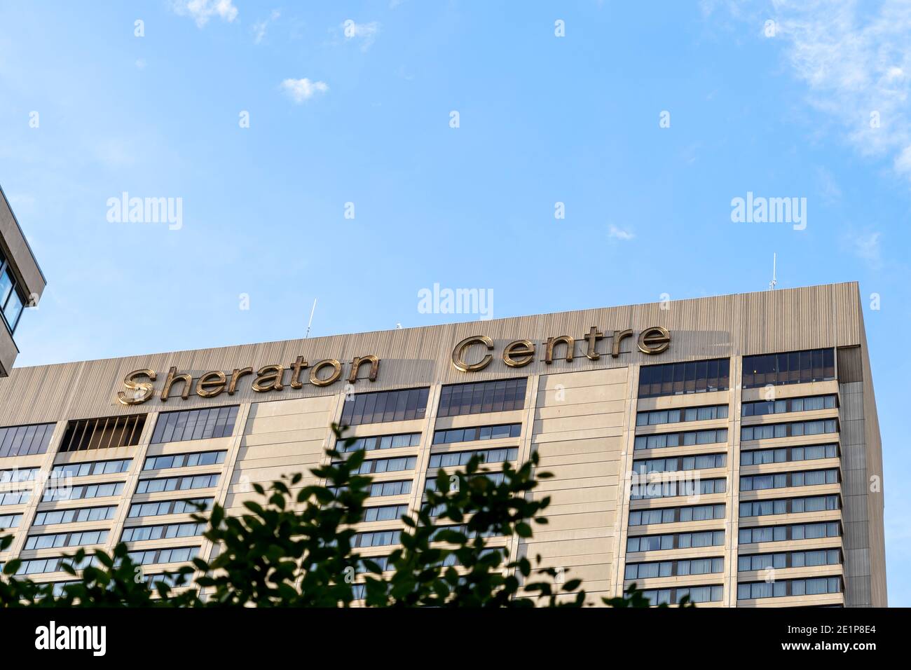 Sheraton Centre Toronto Hotel sign on the building is seen in downtown ...