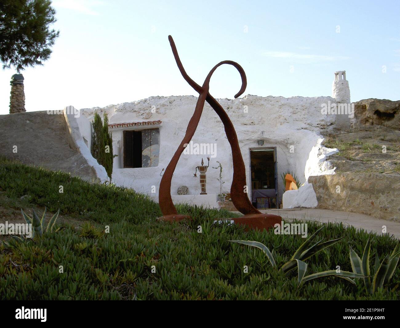 One of the cave houses on the hill overlooking Rojales, Spain. They ...