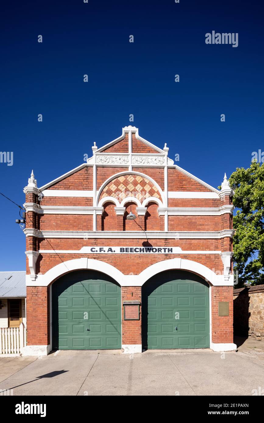December 19th 2020 Beechworth Australia : Exterior view of the CFA ...