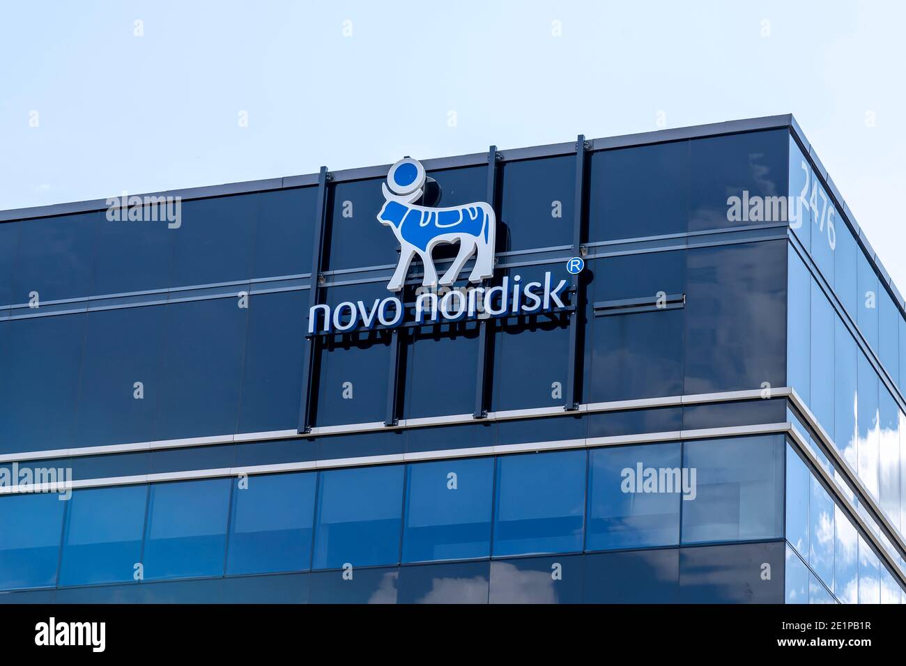 Mississauga, On, Canada - September 19, 2020: Close up of Novo Nordisk ...