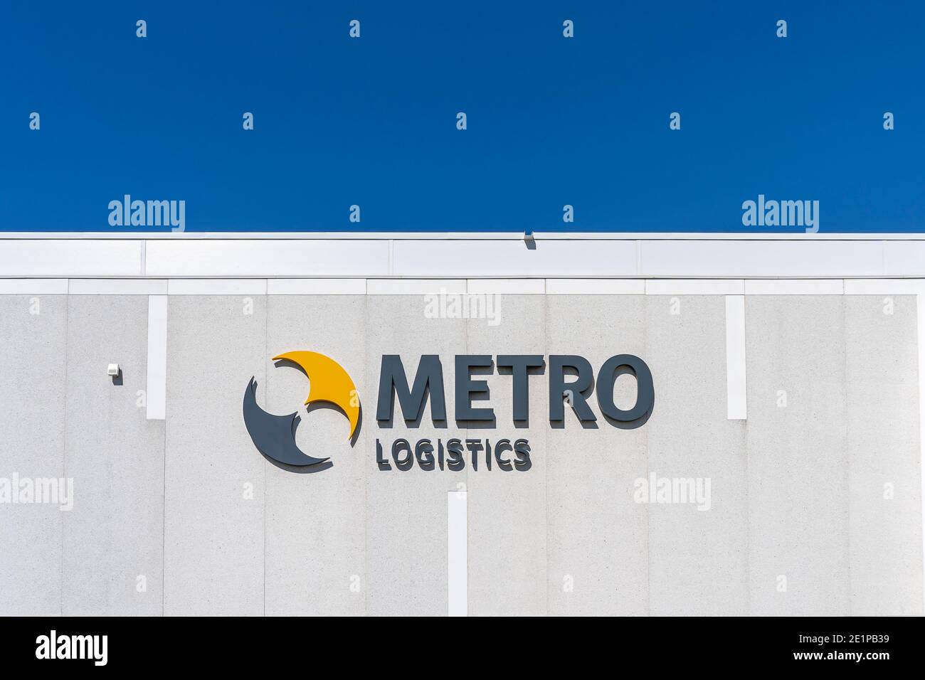 Mississauga, On, Canada - September 19, 2020: Close up Metro Logistics ...