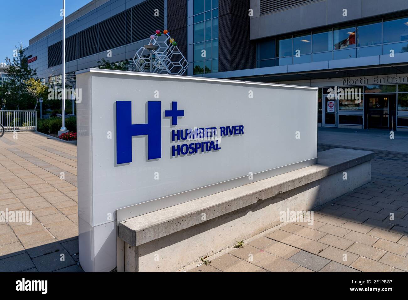 North York, Toronto, Canada - September 23, 2020: The main entrance of ...