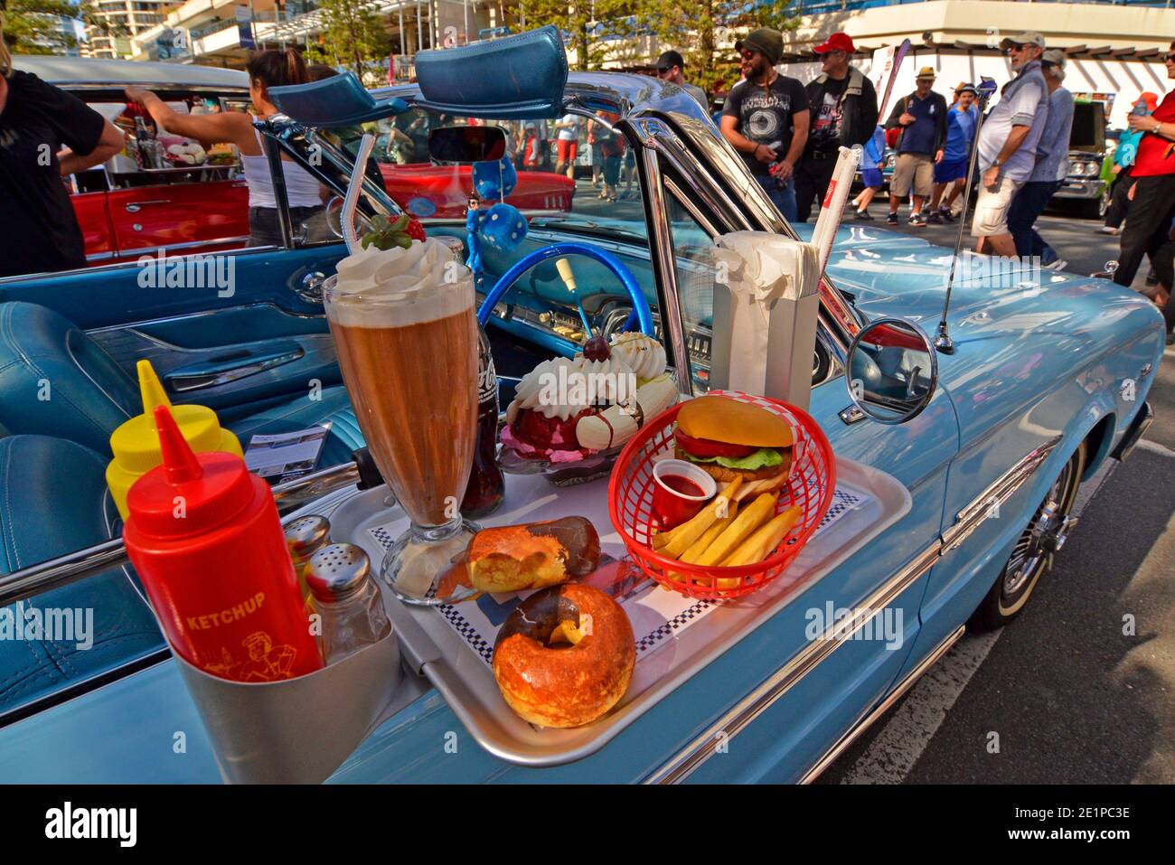 Vintage car food tray in hi-res stock photography and images - Alamy