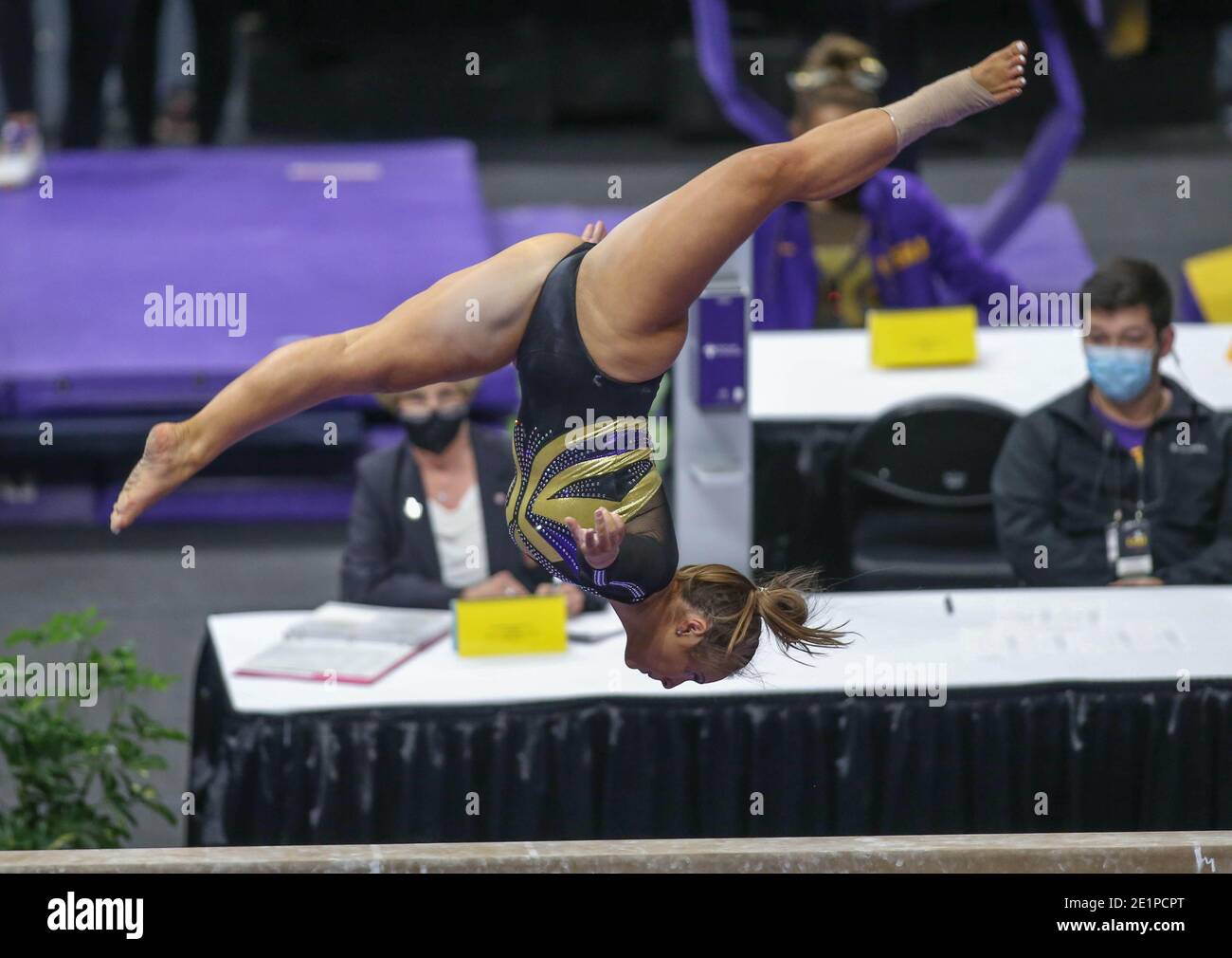 Baton Rouge, LA, USA. 8th Jan, 2021. LSU's Christina Desiderio performs ...